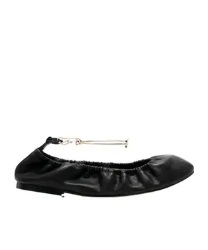 TWINSET Ankle Strap Flats - Black
