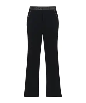 Nanushka Slim-leg Fine-ribbed Trousers - Black
