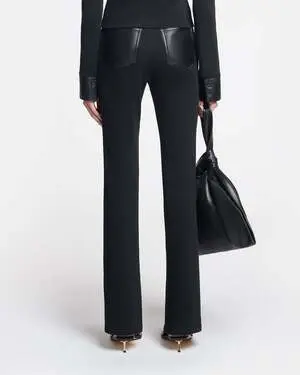 Nanushka Slim-leg Fine-ribbed Trousers