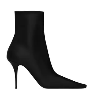 Saint Laurent Ashley Booties In Smooth Leather