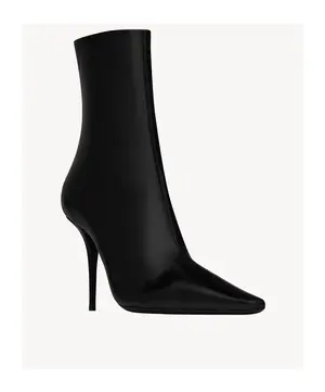 Saint Laurent Ashley Booties In Smooth Leather