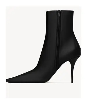 Saint Laurent Ashley Booties In Smooth Leather