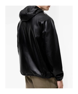 Burberry Leather Hooded Jacket