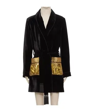 Valentino Garavani Velvet Robe With Sequin Pockets