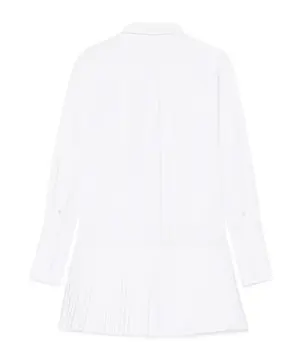 Celine Technical Cotton Poplin Shirt Dress With Triumph Embroidery