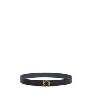 Loewe Loewe Reversible Anagram Belt In Smooth Calfskin Black