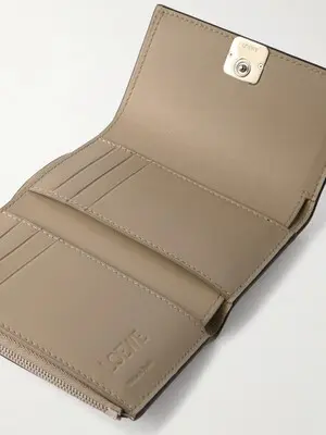 Loewe Anagram Small Vertical Wallet In Pebble Grained Calfskin