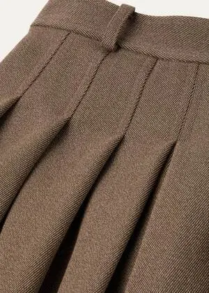 Loro Piana Liddy Pleated Midi Skirt