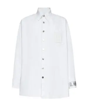Raf Simons Long-sleeve Denim Shirt - White