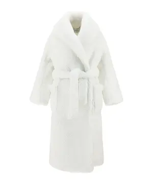 Casablanca Shearling Robe Coat - White