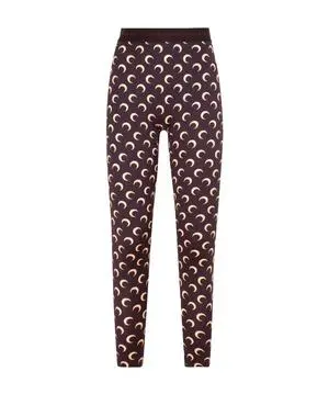 MARINE SERRE Stretch Printed Leggings - Black