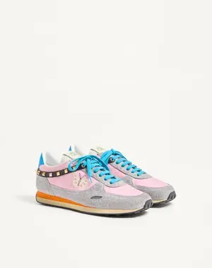 Valentino Garavani Studded Butterfly Embroidered Sneakers - Multi-color