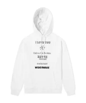 Raf Simons Chest-print Hooded Sweatshirt - White