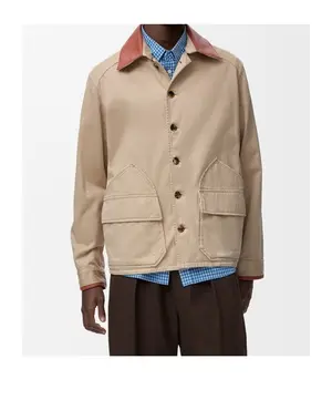 Loewe Long-sleeved Casual Jacket With Detachable Leather Collar