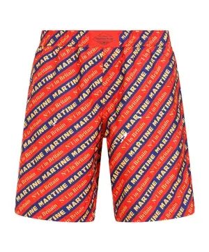 Martine Rose Allover Logo Printed Short - Red