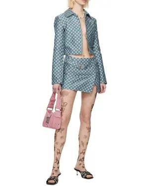 MISBHV Sasha Monogrammed Slip-on Heeled Sandals