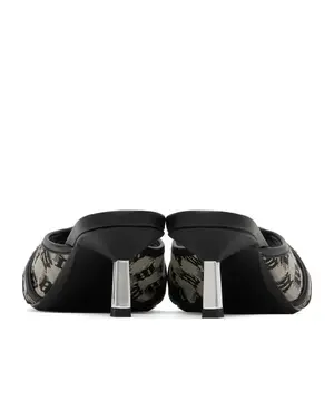 MISBHV Sasha Monogrammed Slip-on Heeled Sandals