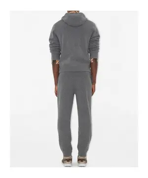 Burberry Zip-up Hooded Knitted Cardigan With Embroidered Equestrian Knight