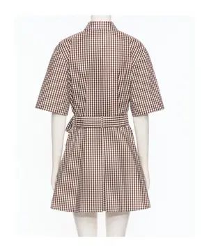 Valentino Garavani Short Dress In Vichy Cotton