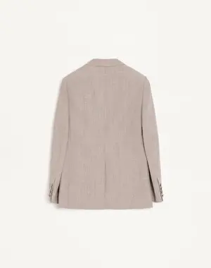 Valentino Garavani Single-breasted Jacket In Boutonné Wool