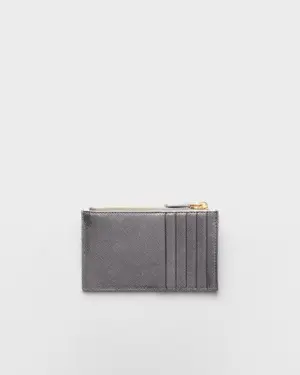Prada Triangle-logo Zip-fastening Leather Card Holder