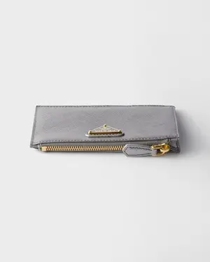 Prada Triangle-logo Zip-fastening Leather Card Holder