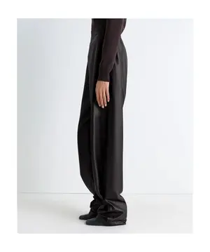 LEMAIRE Elasticated Waistband Leather Trousers