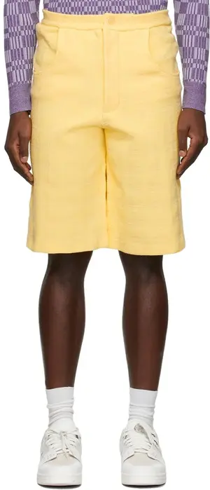 Jacquemus Logo Straight Shorts - Yellow