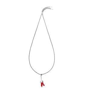 Loewe Standing Acrobat Necklace - Silver/red