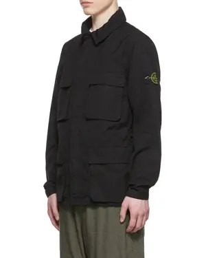 Stone Island Logo Patch Zipped Field Jacket