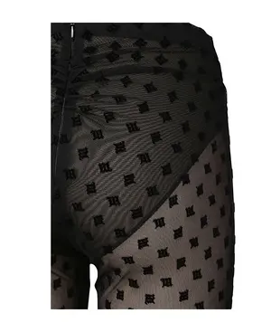 MISBHV Sheer Flocked Logo Mesh Trousers