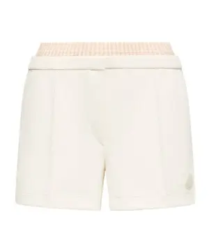 Moncler Layered-effect Vichy Cotton Blend Shorts