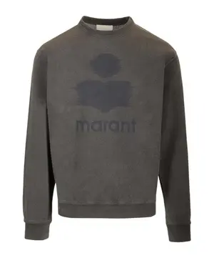 Isabel Marant Étoile Mikoy Logo Printed Sweatshirt - Grey