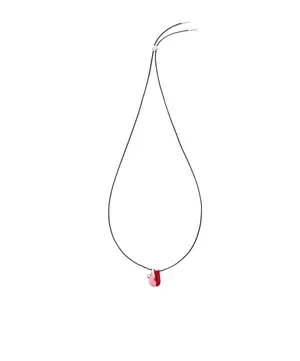 Loewe Hanging Acrobat Necklace - Silver/red