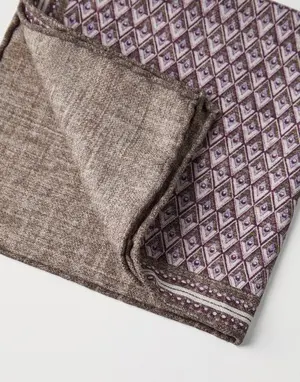 Brunello Cucinelli Geometric-pattern Silk Pocket Square