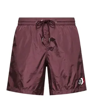 Moncler Logo Swim Shorts - Red