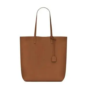 Saint Laurent Shopping Bag N/s In Supple Leather - Brick Red