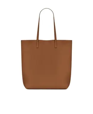Saint Laurent Shopping Bag N/s In Supple Leather - Brick Red
