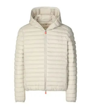SAVE THE DUCK Hooded Quilted Down Jacket - Beige