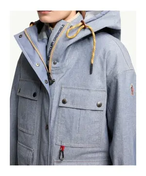 Moncler Beziers Chambray Field Jacket - Powder Blue