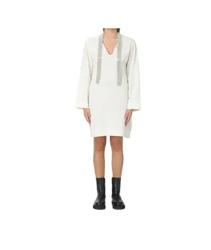 Fabiana Filippi V-neck Dress - Beige