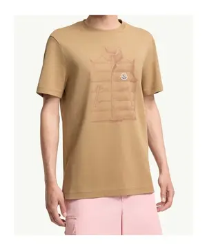 Moncler Down Jacket Print Cotton T-shirt
