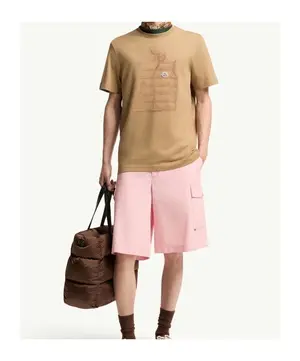 Moncler Down Jacket Print Cotton T-shirt