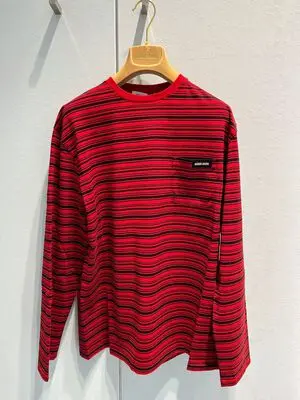 Miu Miu Striped Long Sleeve T-shirt
