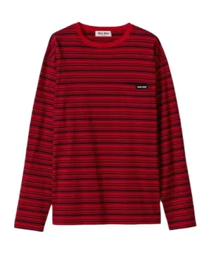 Miu Miu Striped Long Sleeve T-shirt