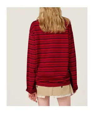 Miu Miu Striped Long Sleeve T-shirt