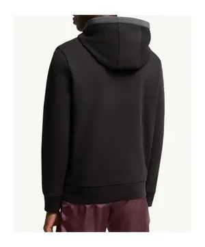Moncler Brushed Cotton Logo Hoodie - Black