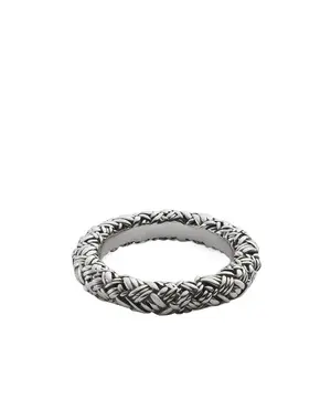 Bottega Veneta Signature Intreccio Ring - Silver