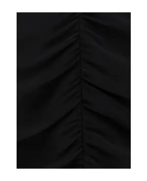 Alessandra Rich Long Sleeve Ruched Mini Dress