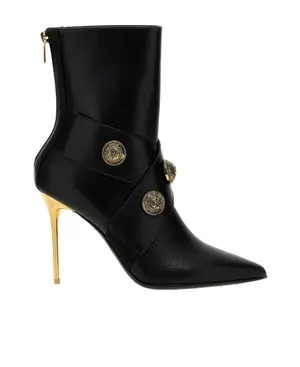Balmain Embellished Pointed Toe Ankle Boots